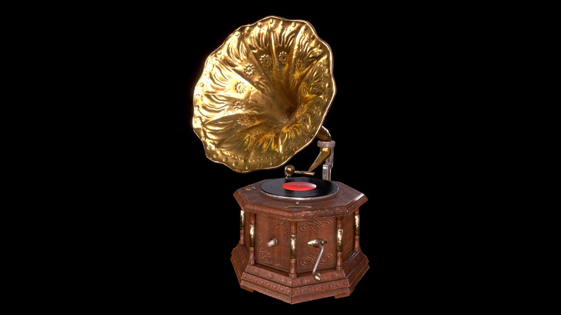 Old Gramophone - 3D model by Oğuzhan Aka (@oguzhanaka) [cf4b648 ...