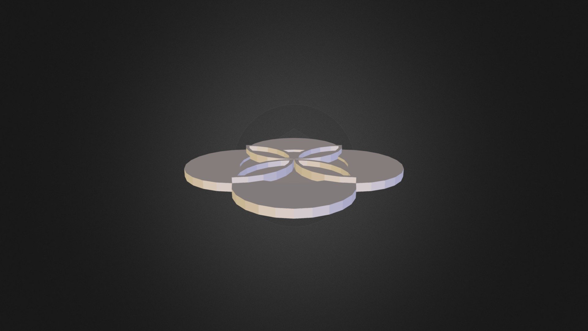 Geometric 4 Petal Flower - 3D model by 3dindustries [cf4c1bf] - Sketchfab