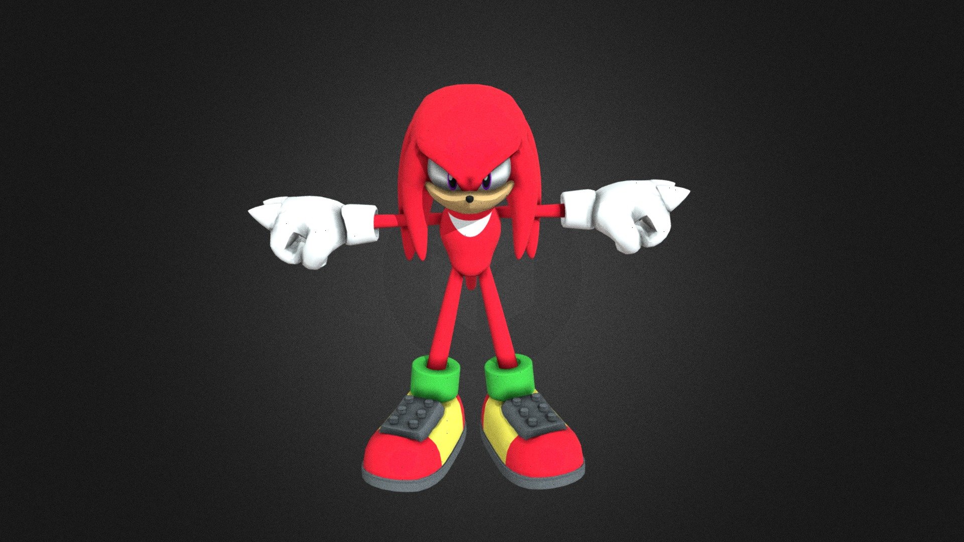 Knuckles - Download Free 3D model by ᗰOᑎKEY ᗪ. ᒪᑌᖴᖴY (@KingOfThePirates ...