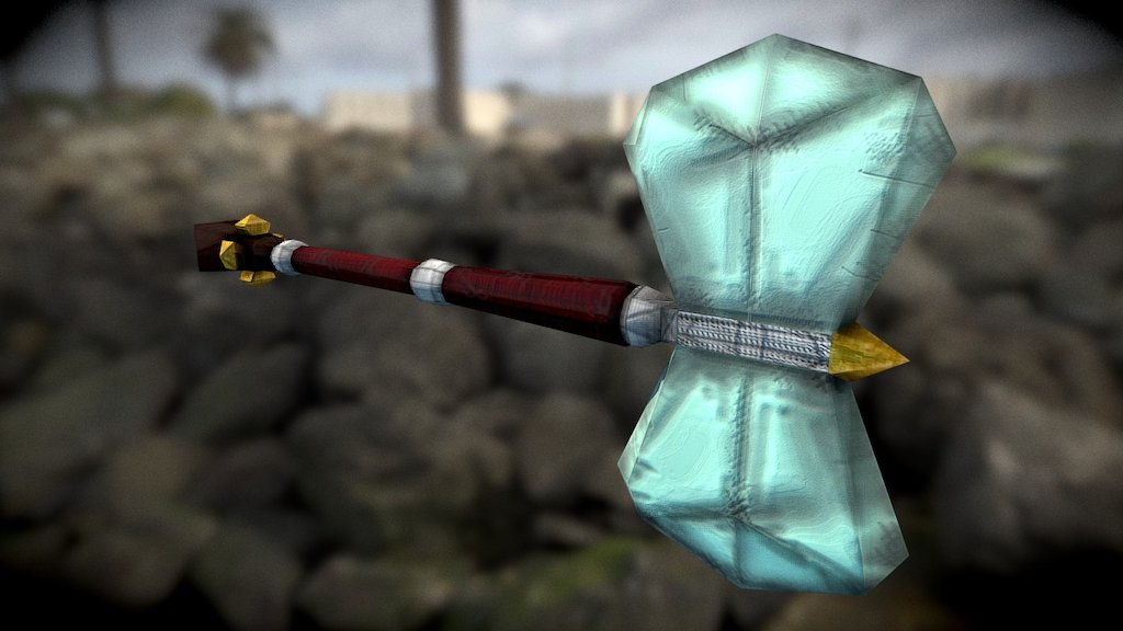 Medieval Glass Axe Weapon - 3D model by Matthew Dexter (@matthewdexter ...