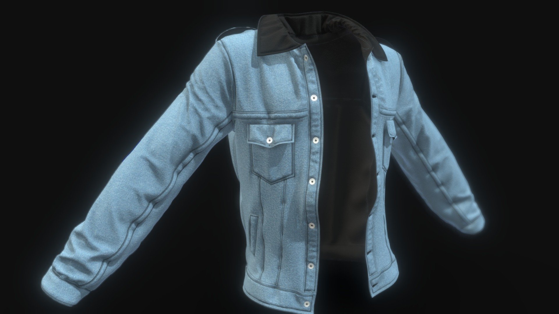 Denim Jacket - 3D model by Nrps (@Nrps_3d) [cf5b2e0] - Sketchfab