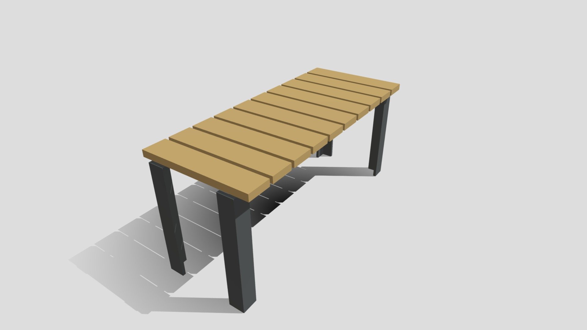 Low Poly Bench #2 - Download Free 3D model by JustBlender [cf5b30f ...