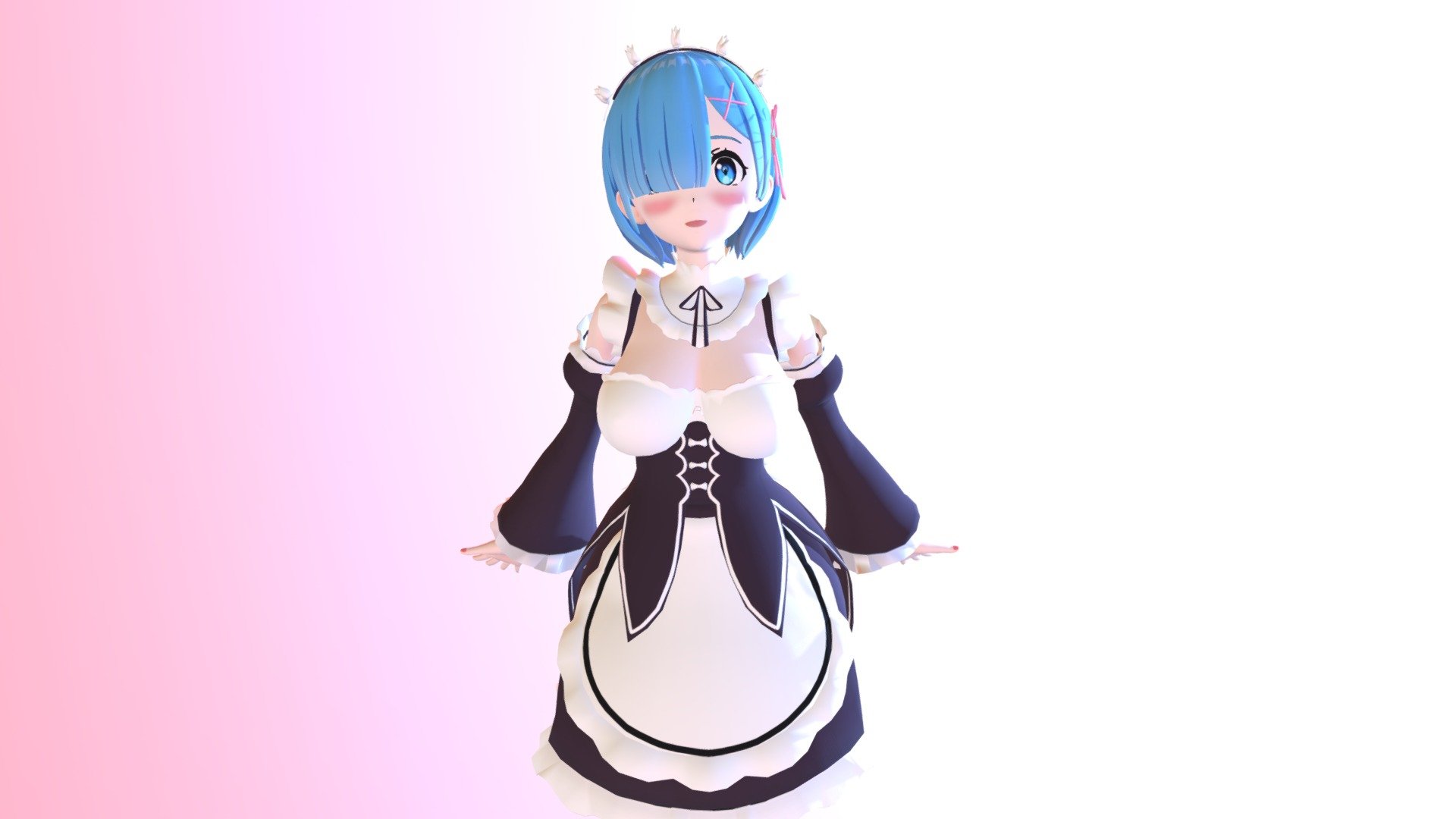 Rem 3D fan art from Re zero - 3D model by BlenderAnimeModel3D [cf5dded ...