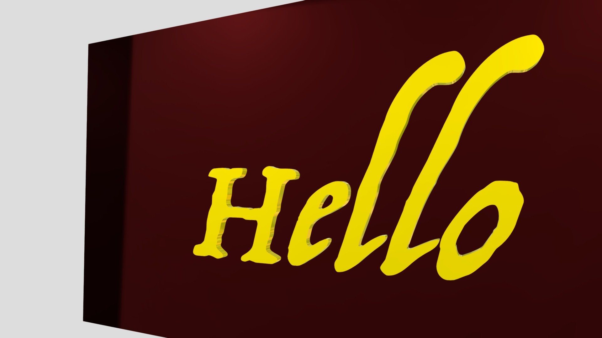 Hello - Download Free 3D model by alex.yefremov [cf5e0cd] - Sketchfab
