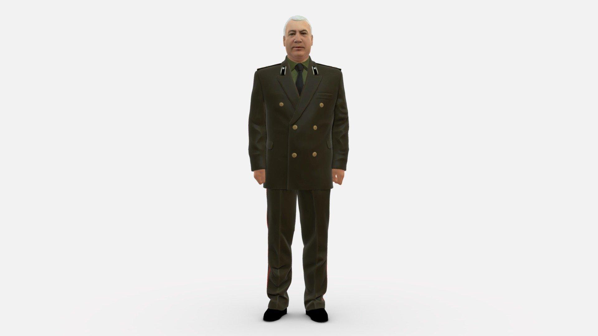 oldy man in general army suit 1111 - Buy Royalty Free 3D model by ...