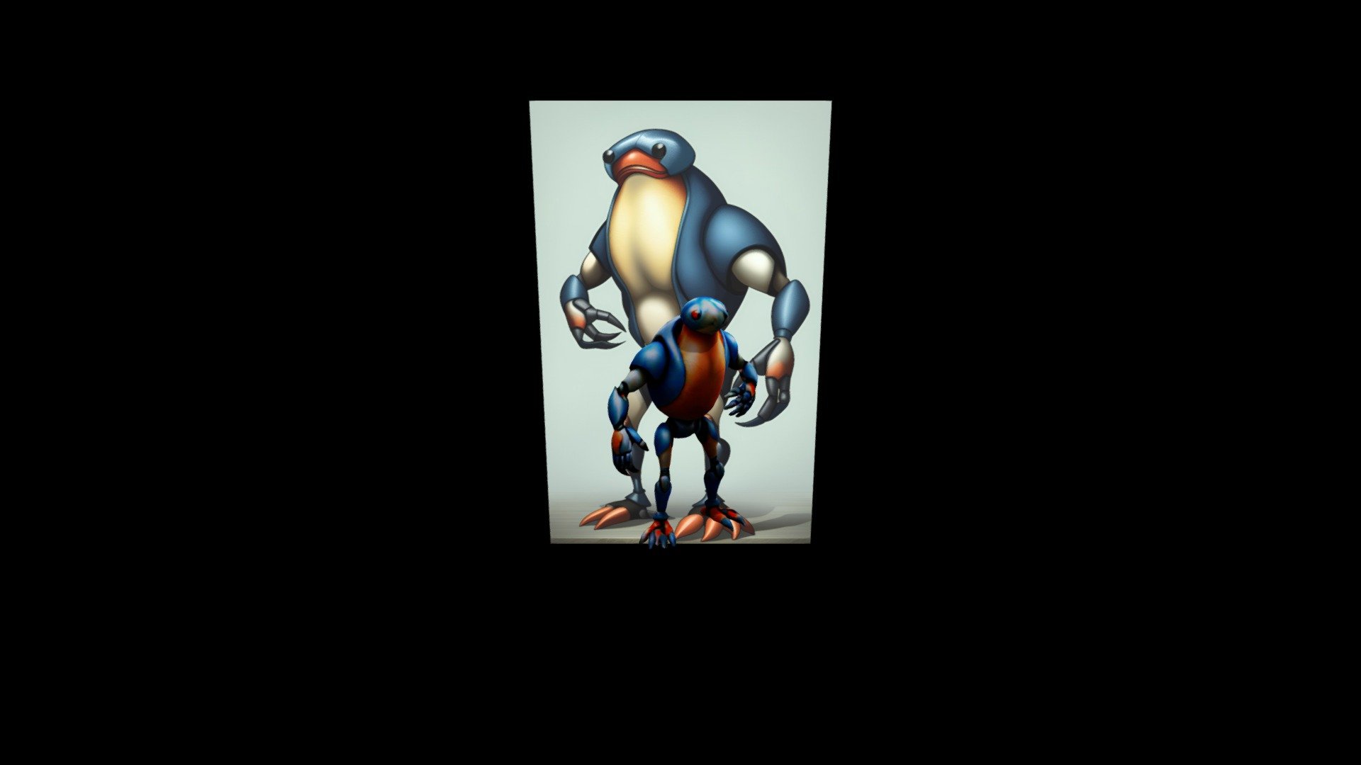 cartoon character of a frog with claws and claws - Download Free 3D ...