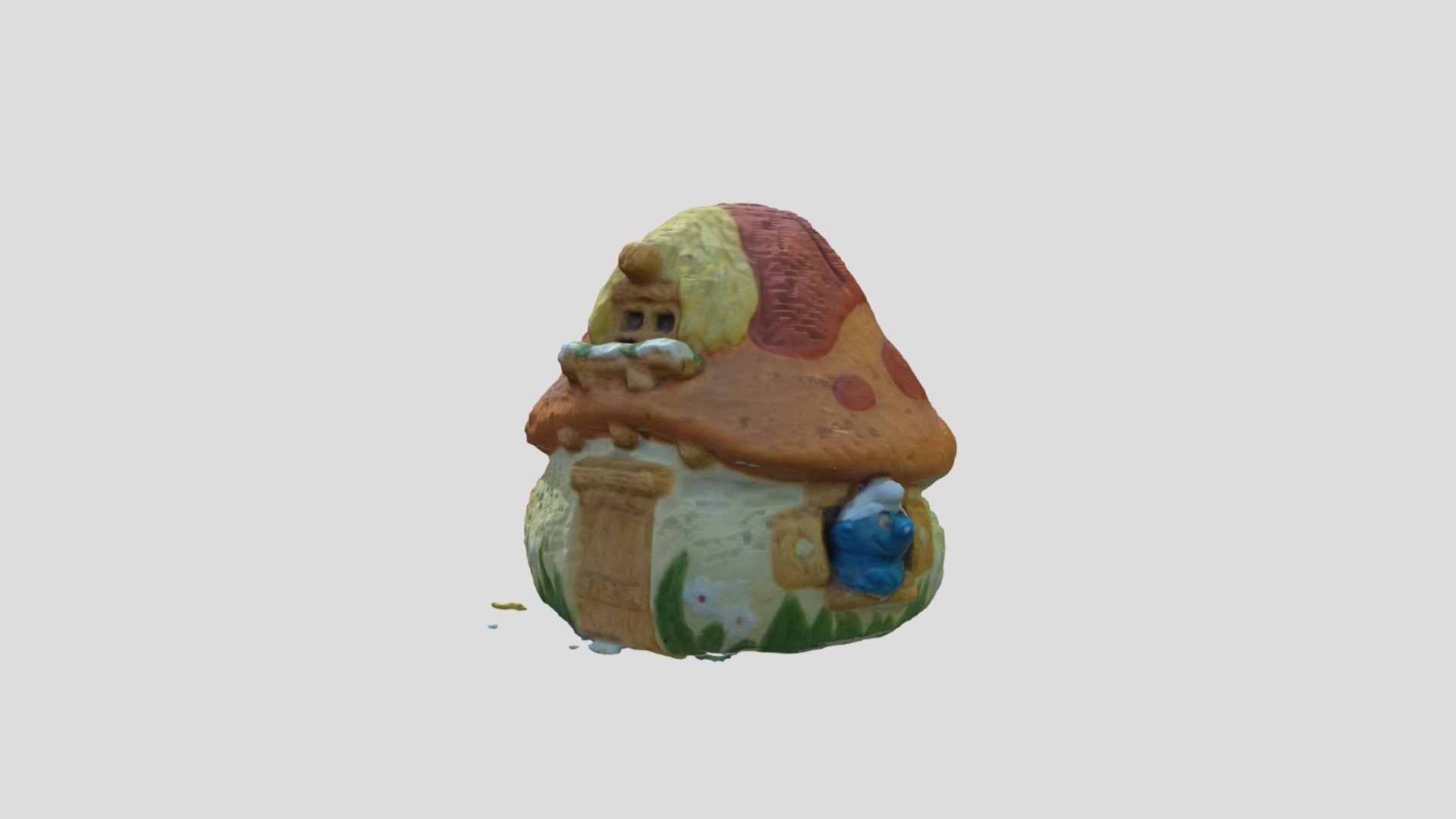 Ceramic Smurf house miniature - Download Free 3D model by VR Voyaging ...