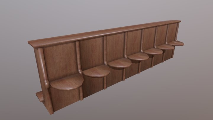 Church-bench 3D models - Sketchfab