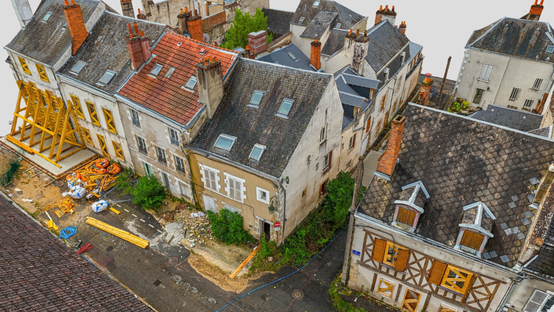 Damaged buildings - 3D model by Lionel [cf6a409] - Sketchfab