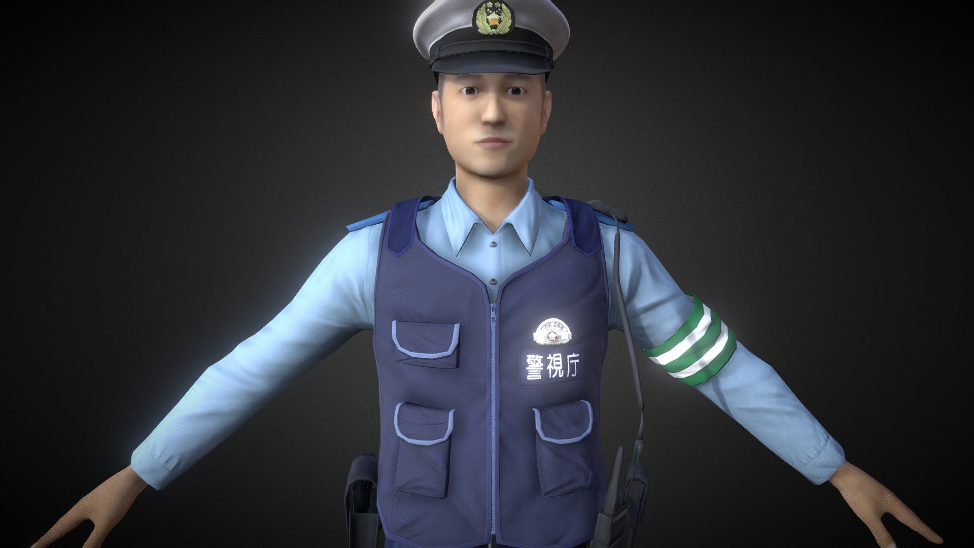 Japanese Police 0002 - Buy Royalty Free 3D model by animod [cf6b28a ...