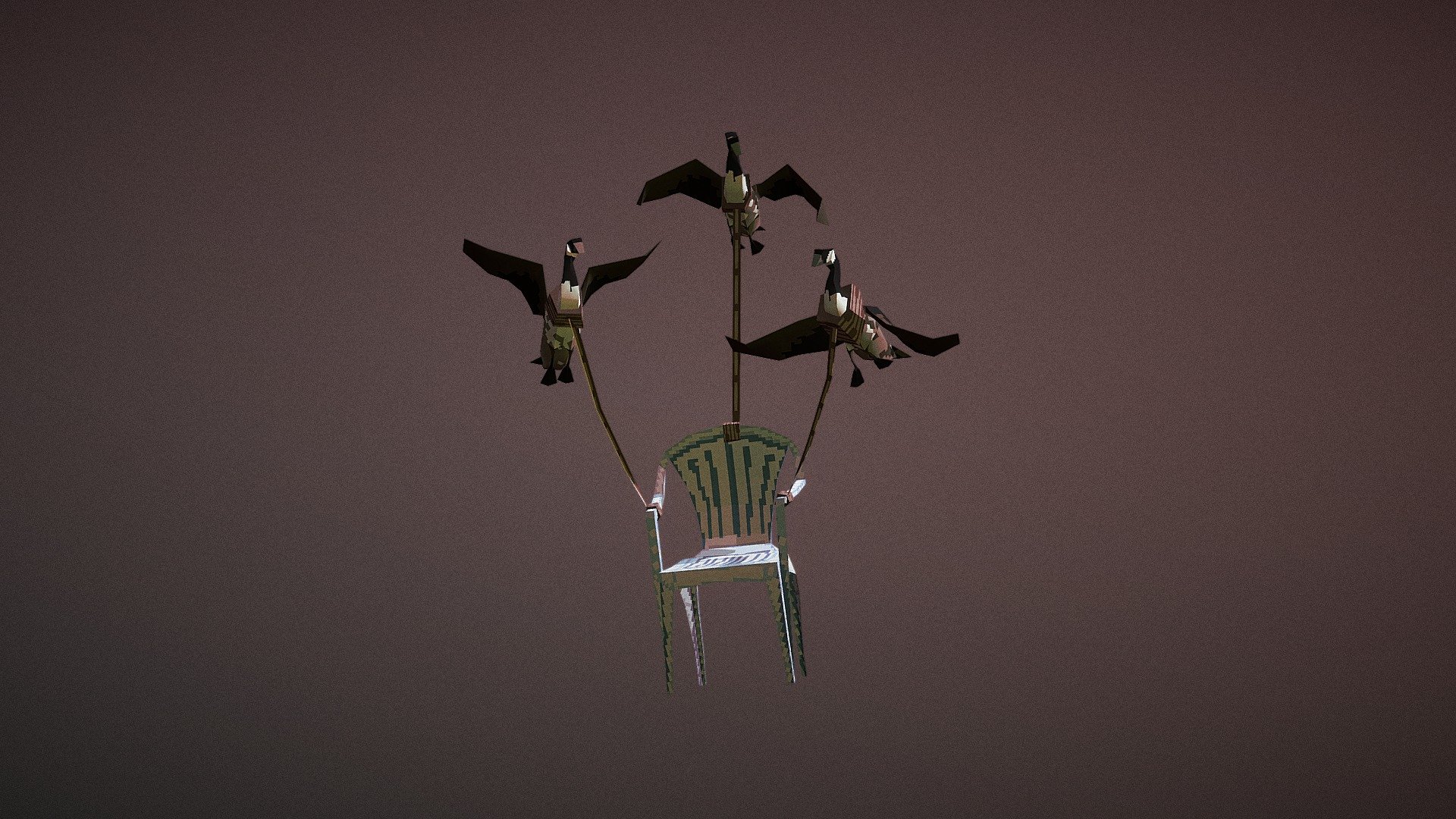 Geese chair airship - 3D model by DutchDinosaur [cf6b829] - Sketchfab