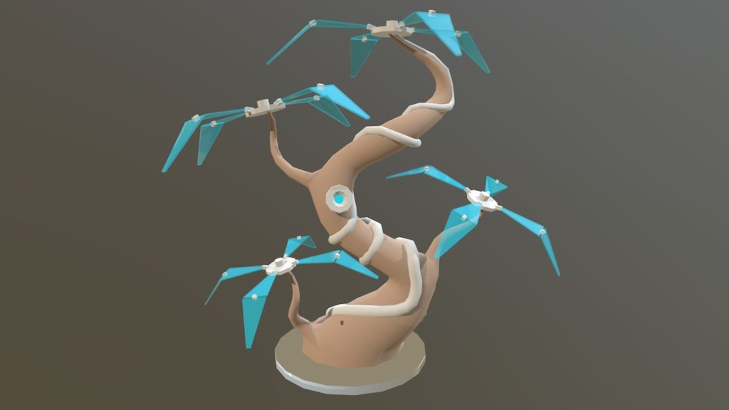 Cyber Tree Concept - 3D model by SiliconStorm [cf6bc2d] - Sketchfab