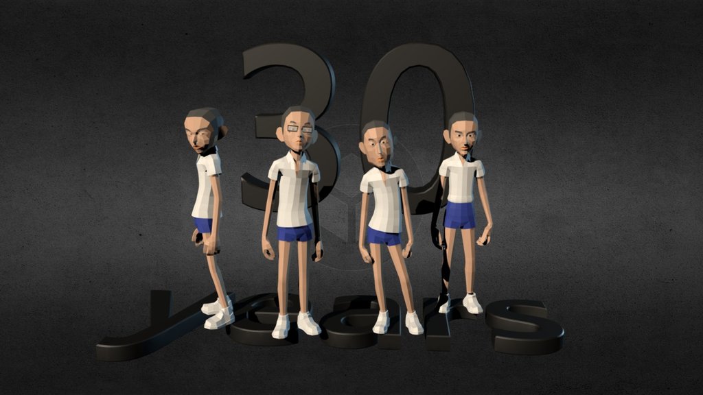 For 30 years of friendship - 3D model by maverick_sun [cf6c798] - Sketchfab