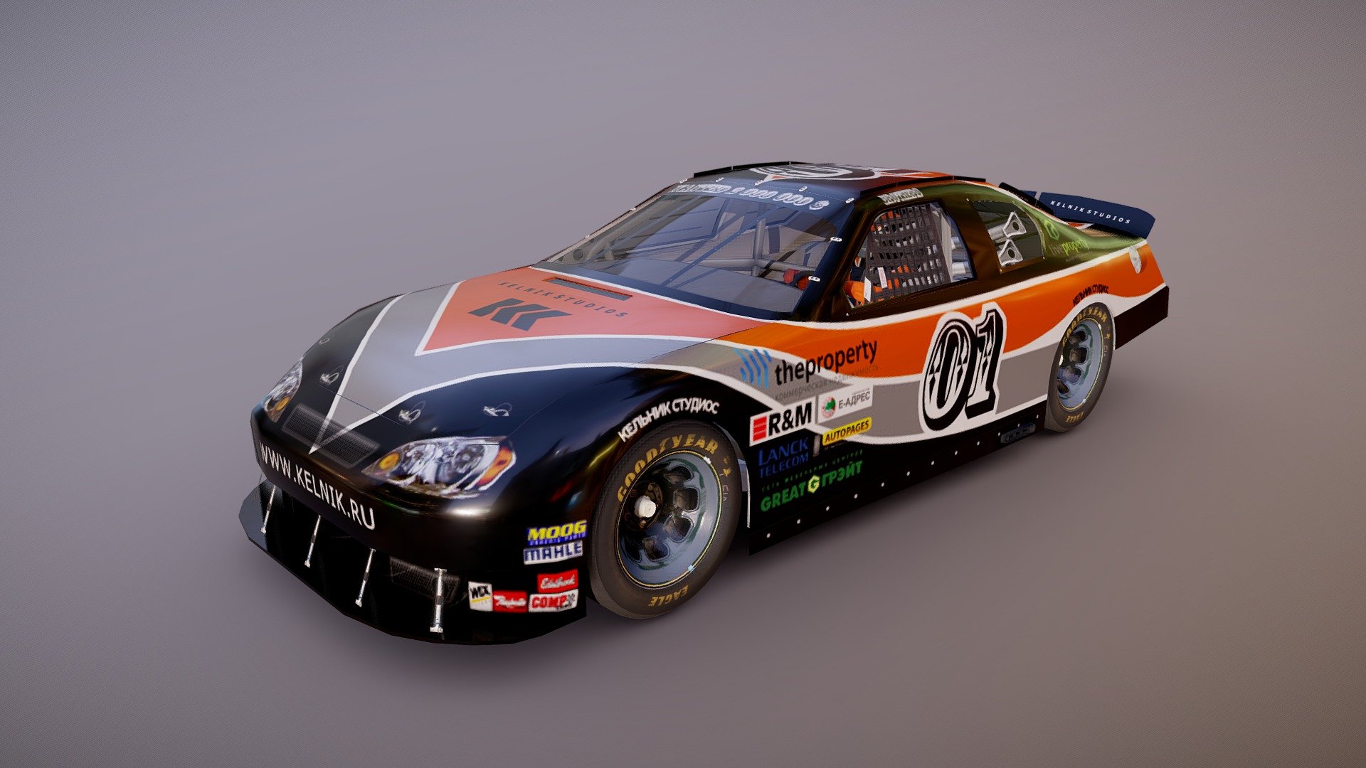 Low-poly NASCAR car for racing arcade - 3D model by kelnikmks [cf6d04e ...