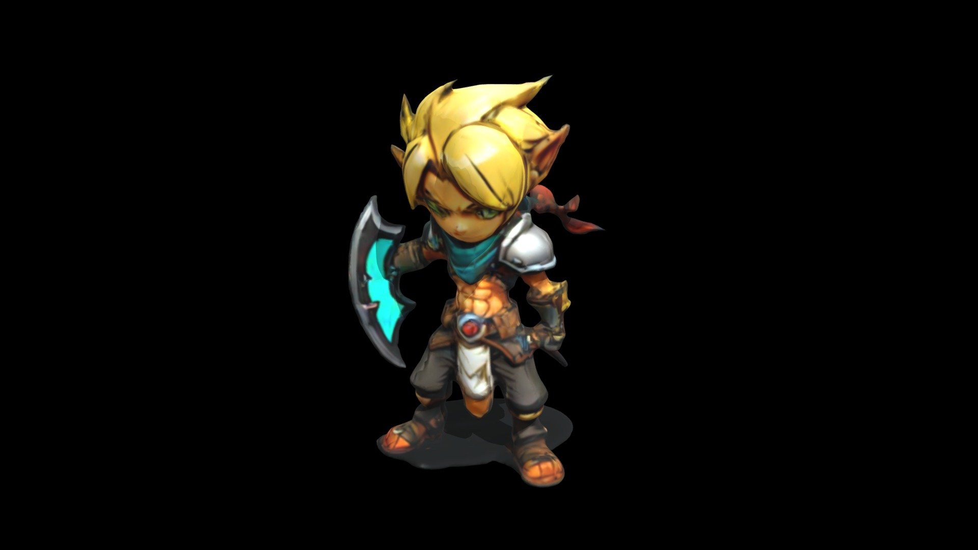 Anime Cartoon Boy Fighter - Download Free 3D model by klrxyz [cf701c5 ...