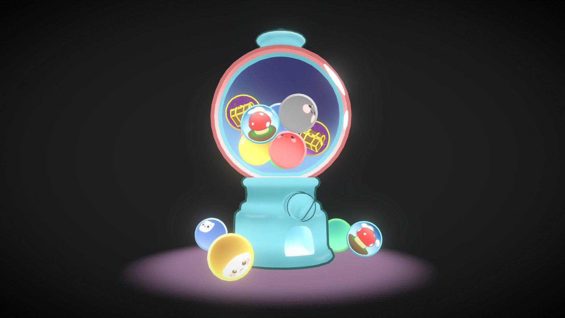 Gumball Machine - 3D model by carlin.chu [cf70322] - Sketchfab