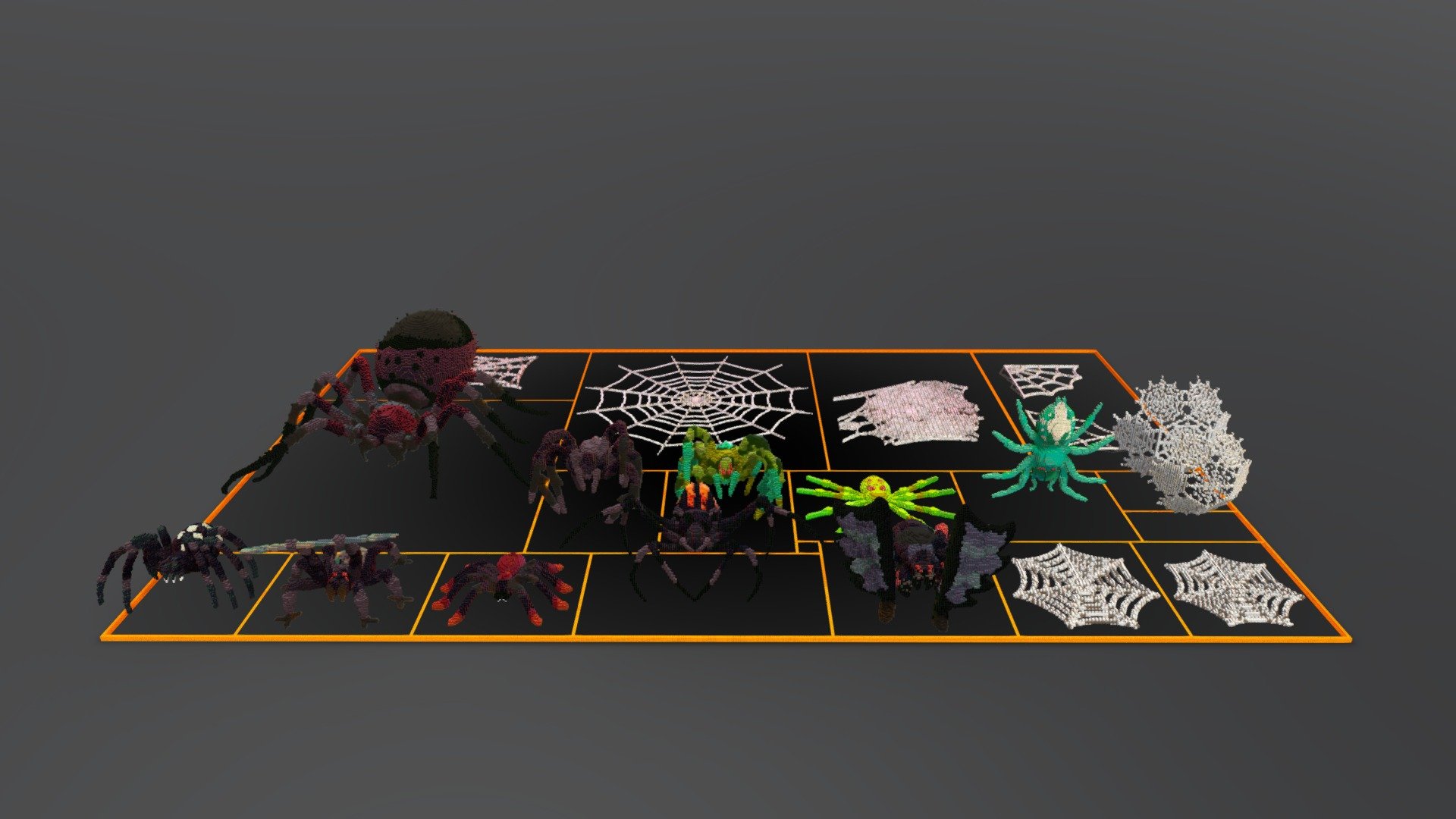 Spider & Web Pack - 3D model by Vextrosity [cf704da] - Sketchfab