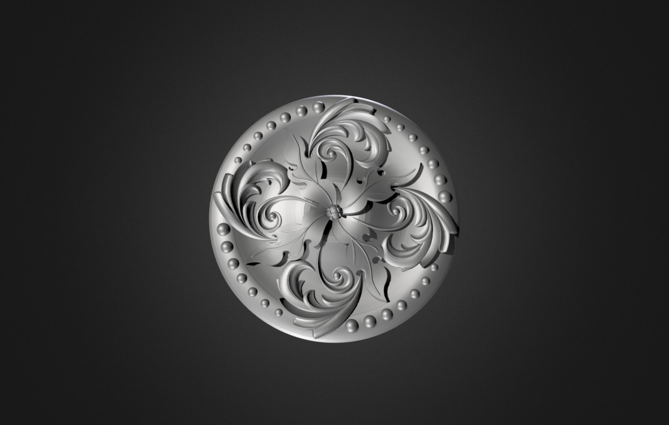 Carved rosette PR-035 - 3D model by cncdesigner.net [cf750a3] - Sketchfab
