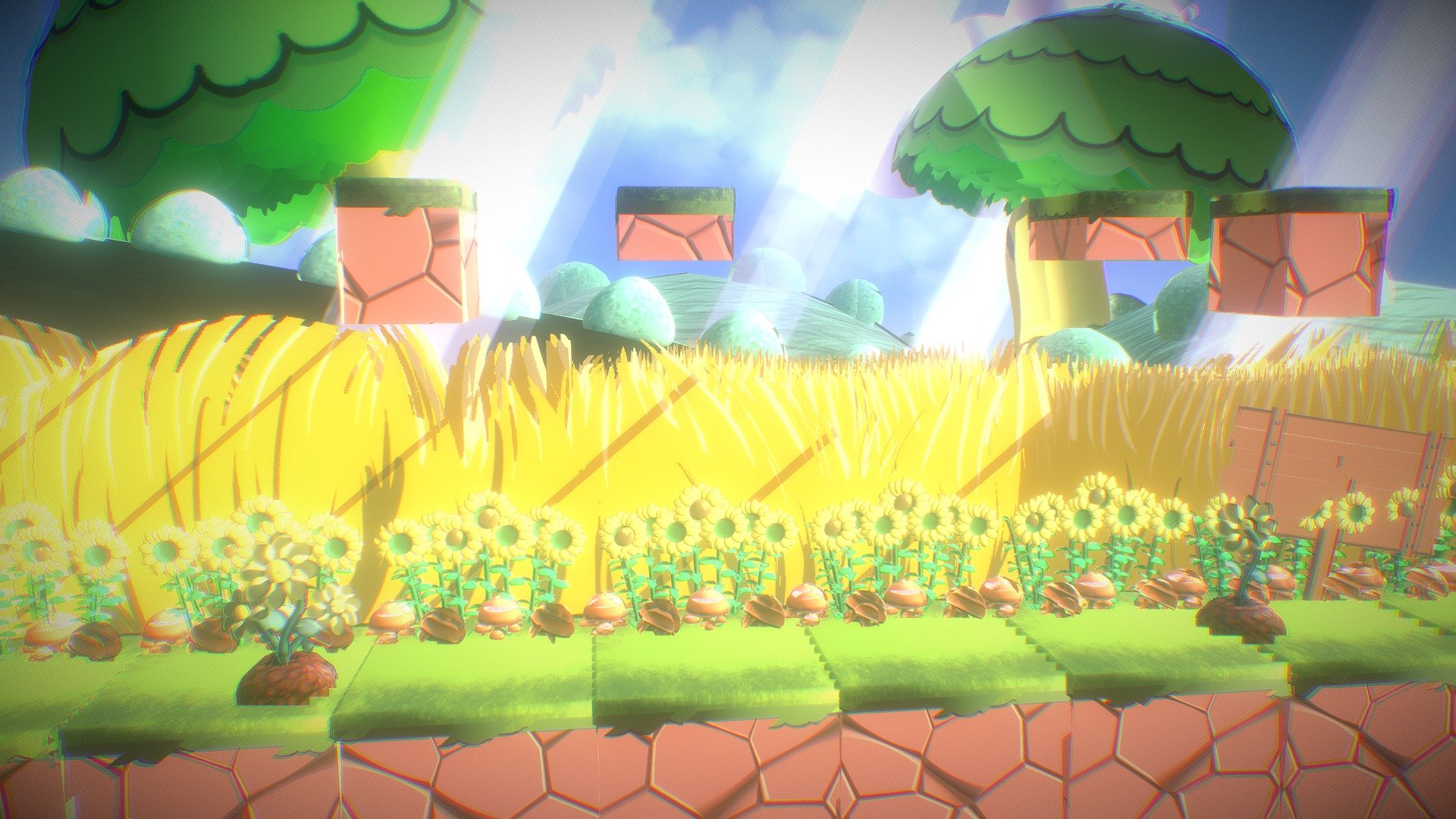 La Pampa Level - Videogame Scene - 3D model by Leandro Navarro ...