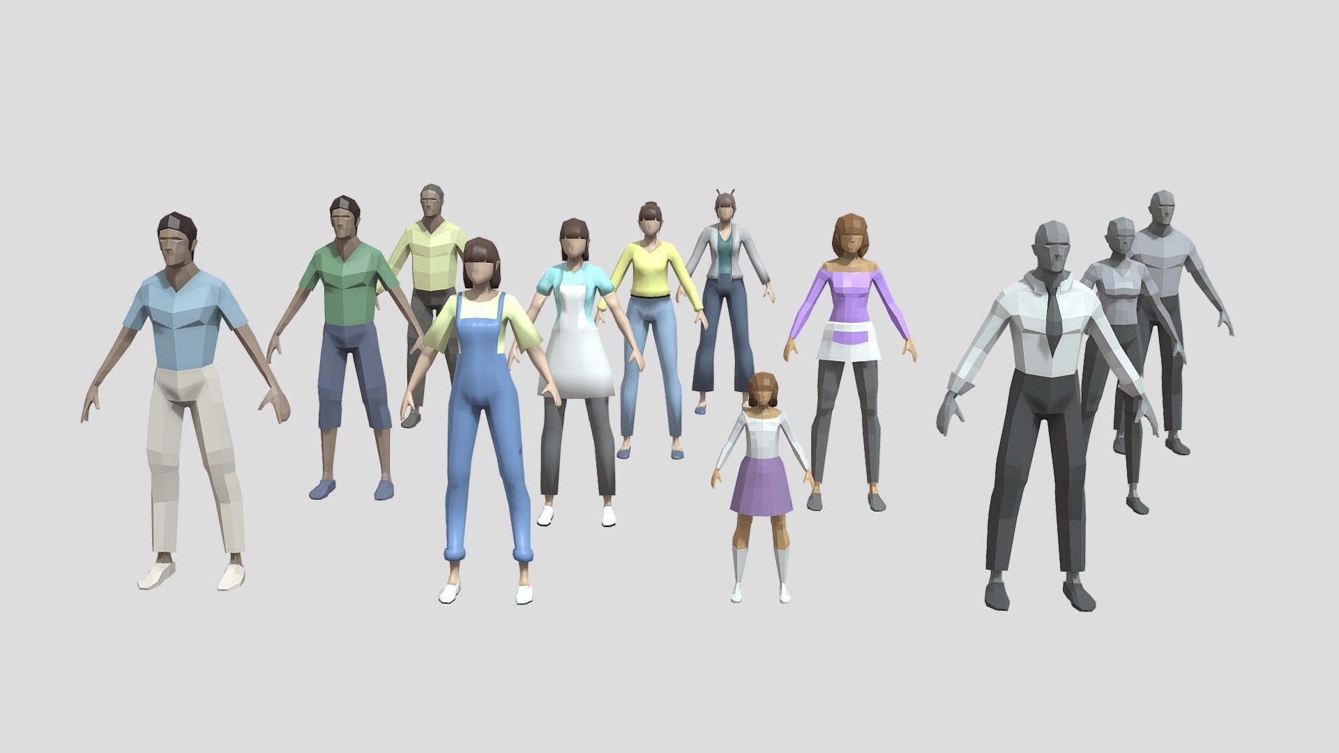 All Characters - Download Free 3D model by RachelC04 [cf7b9b3] - Sketchfab