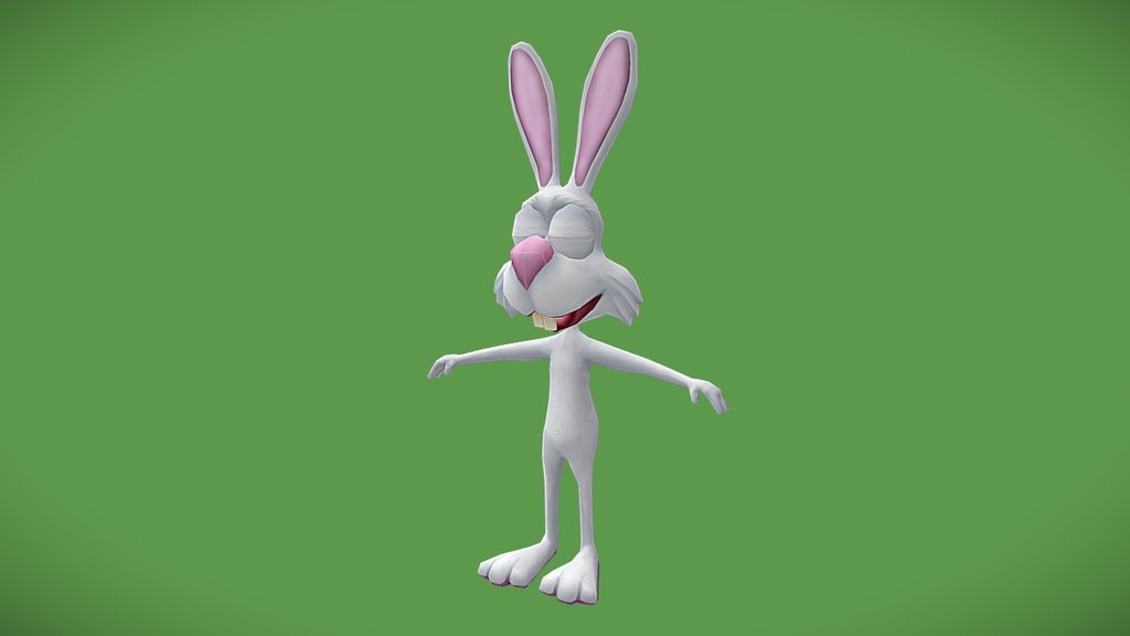 Crazy Rabbit [animated] - 3D model by John (@john3ds) [cf7cb10] - Sketchfab