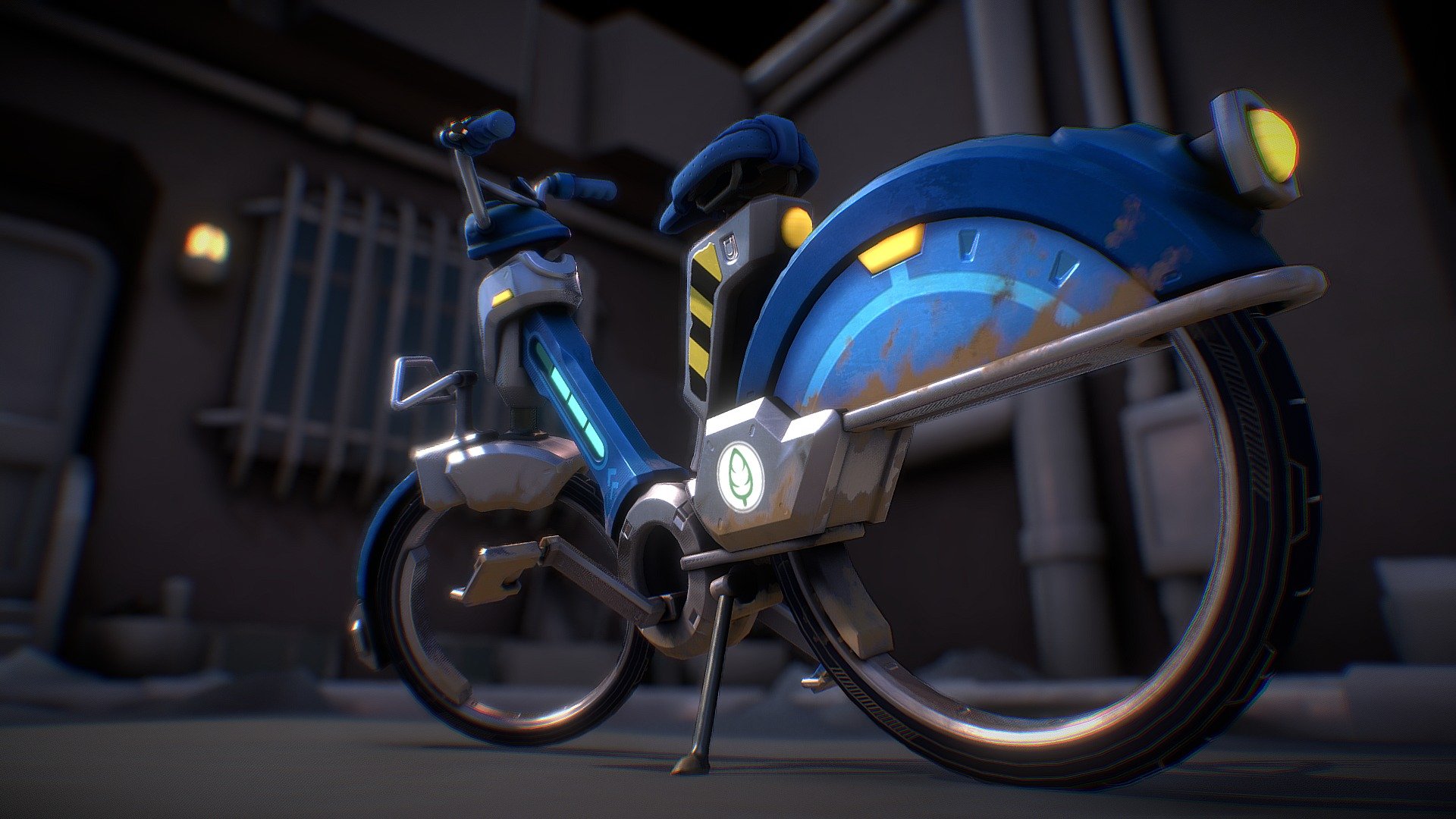 Hi-Tech Retro Bike - 3D model by Eric Garcia (@EricGarcia) [cf7e2ff ...