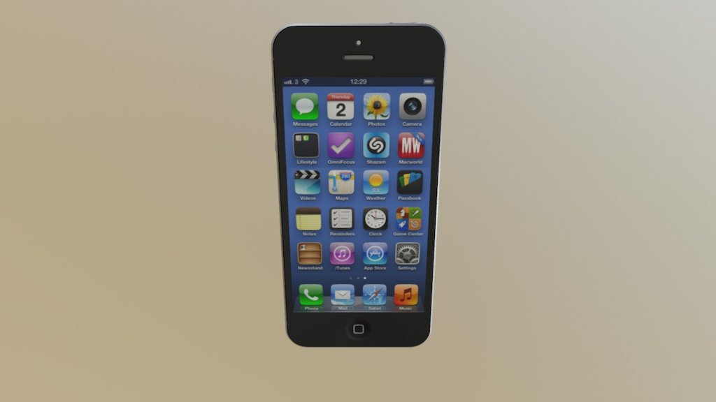 iPhone 5 - 3D model by Erick.Mauricio.Bazaldua.Alfaro [cf7e76a] - Sketchfab