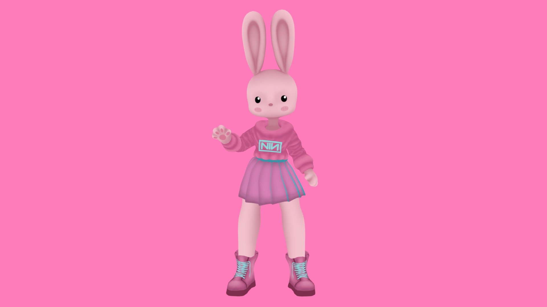 Pink Bunny - 3D model by EELtooth (@Wobin666) [cf81862] - Sketchfab