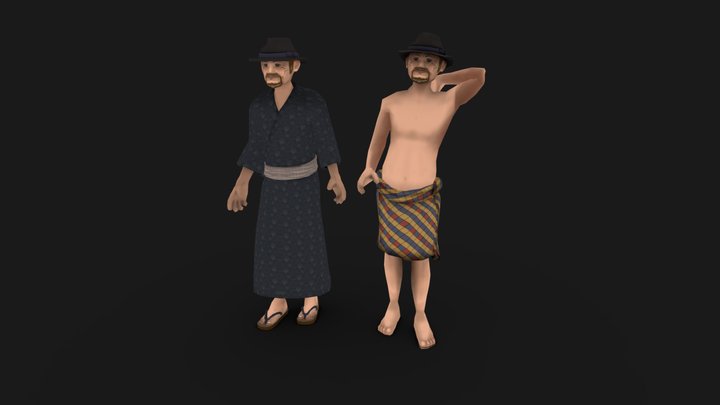 Yukata 3D models - Sketchfab