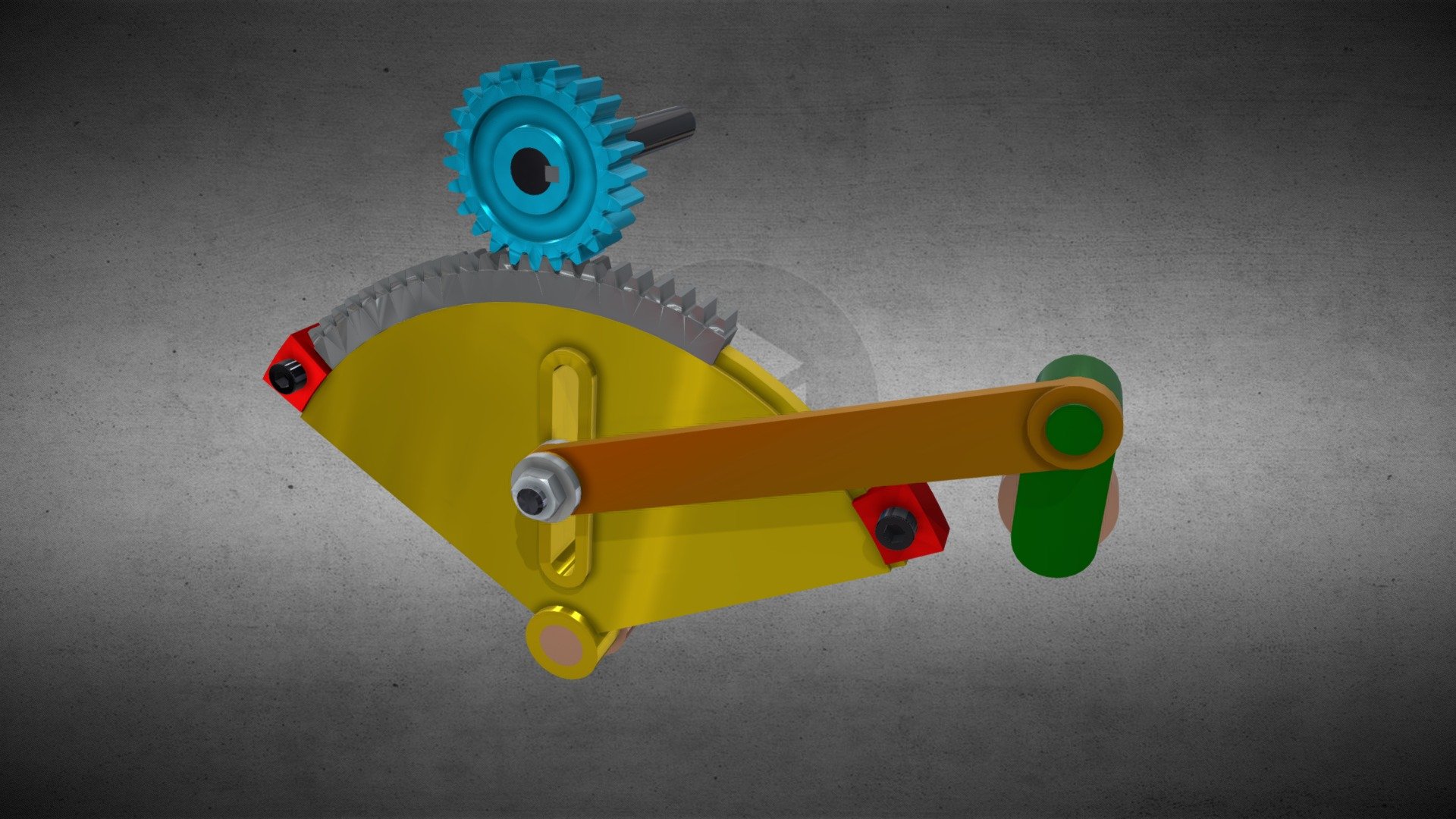 Double Dwell Reciprocating Mechanism - Download Free 3D model by ...