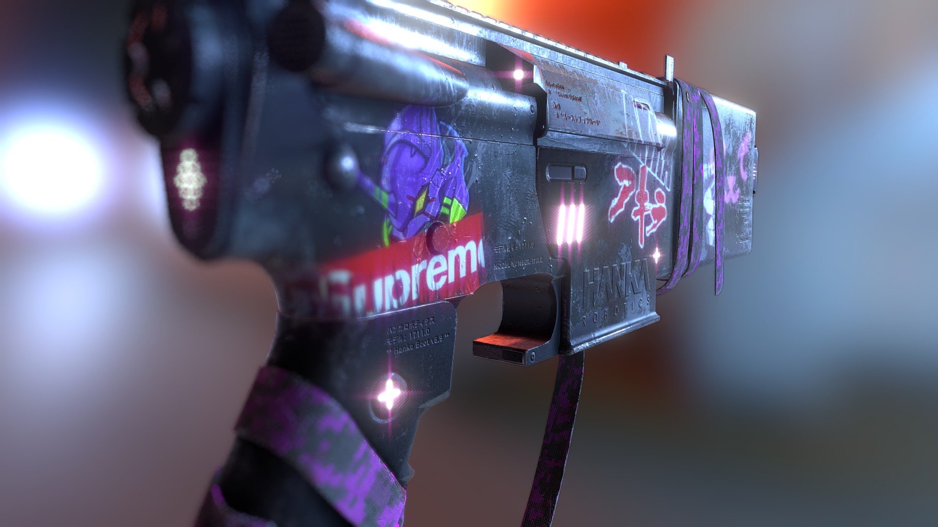 Neo-Tokyo Retro Assault Rifle - 3D model by Cull (@koriecull) [cf8c5fc ...