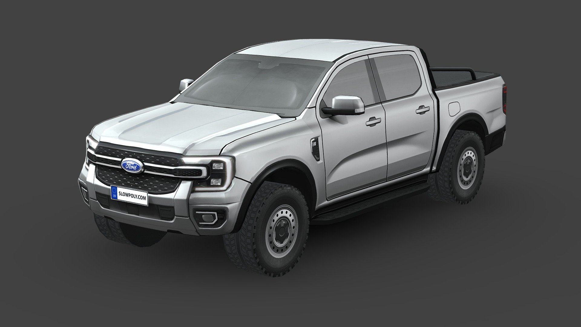 Ford Ranger XLT 2023 - 3D model by slowpoly [cf8cb16] - Sketchfab