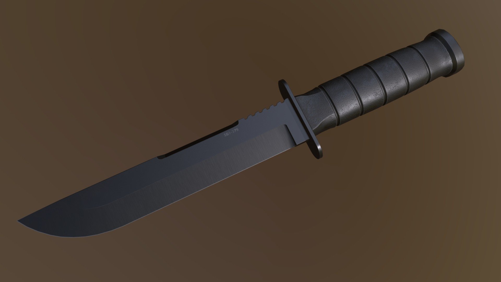 Tactical Straight-back Knife - 3D model by Thundermark3D [cf8f410 ...