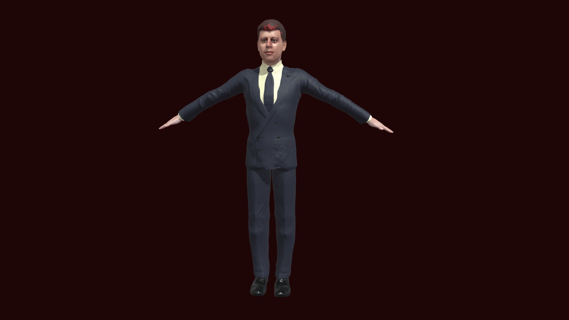 John F Kennedy - President - 3D model by Kenneth James (@kenkat ...