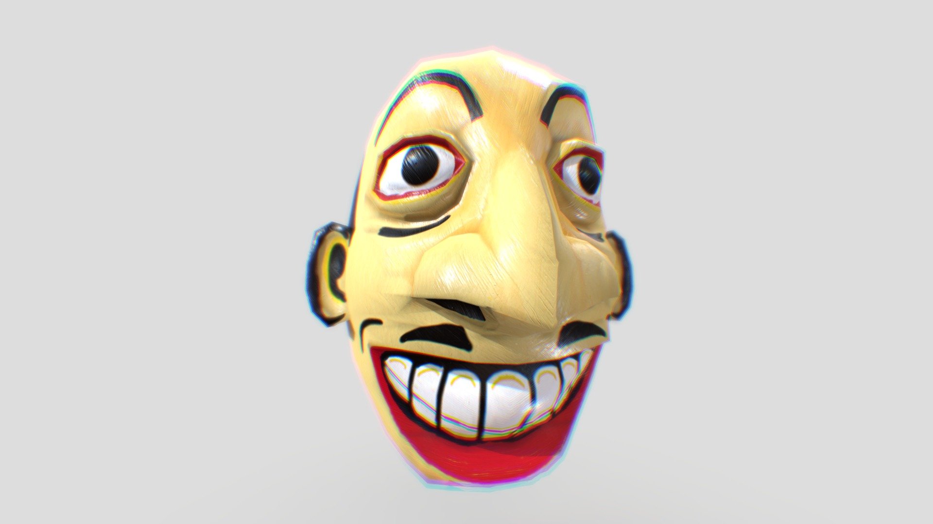 Gama putha mask (kolam Mask) Low-Poly - Buy Royalty Free 3D model by ...