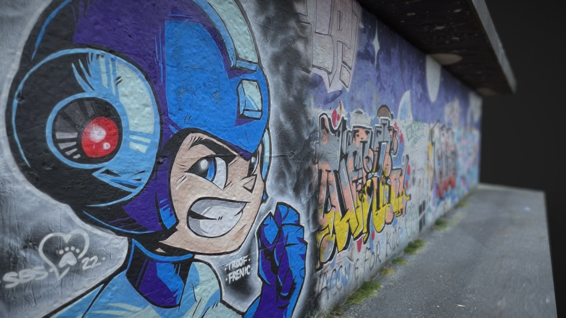 Urban Graffiti in Newlyn - 3D model by PLAN8 [cf97e23] - Sketchfab