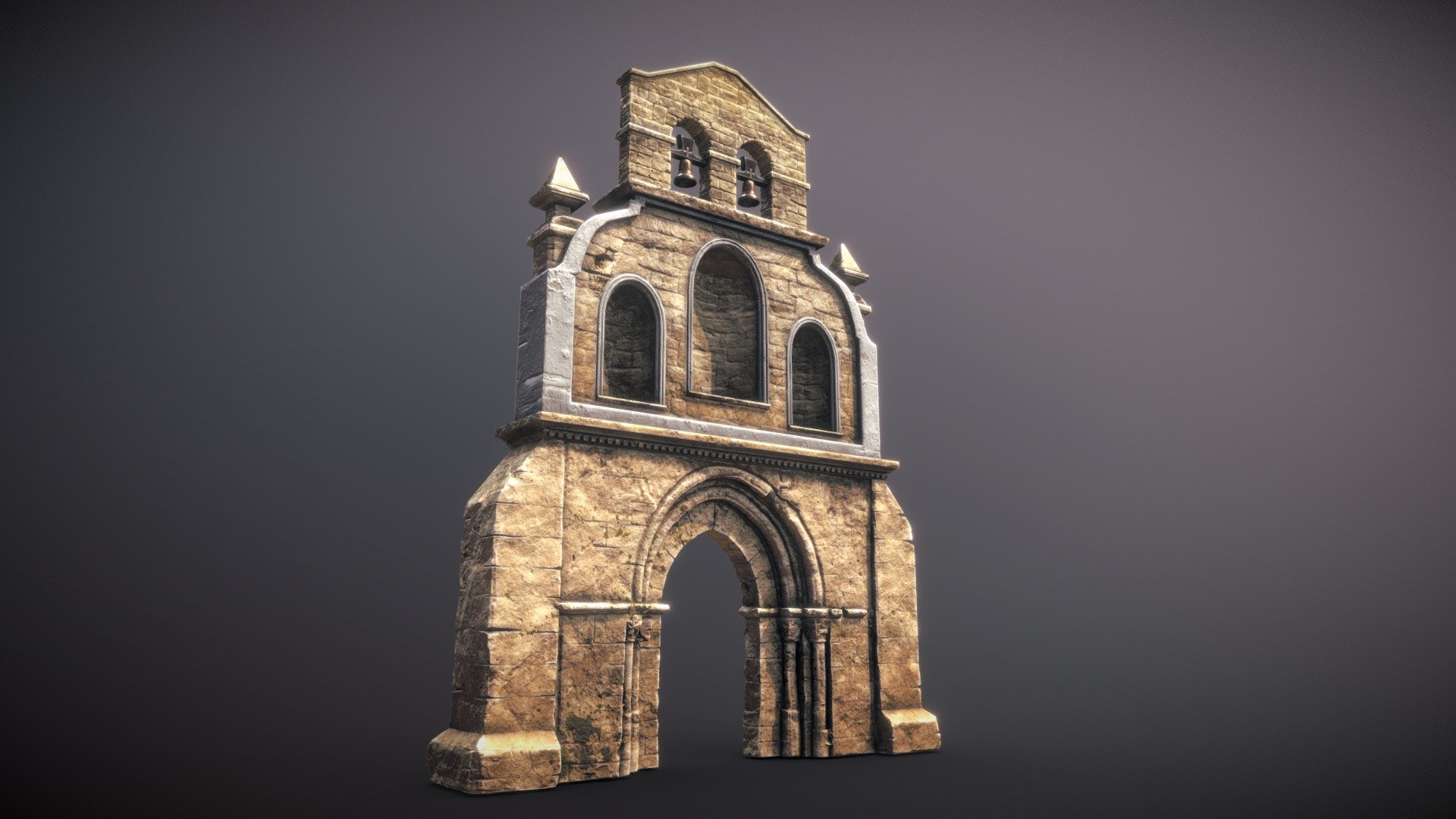 Romanesque Church Facade - 3D model by Lucas Donderis (@lucas.donderis ...