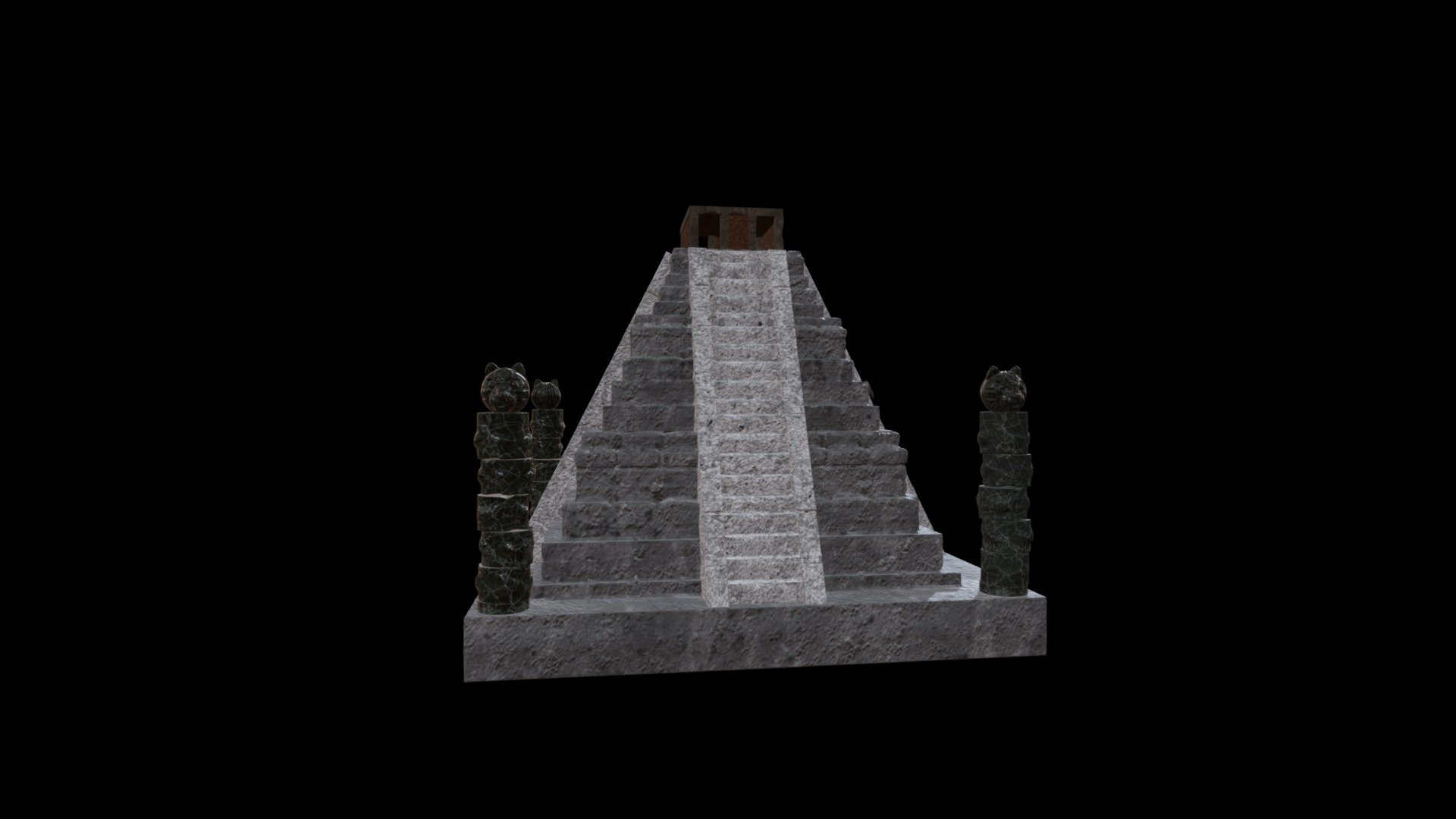 [Textured] Mayan Pyramid - 3D model by Canadian Wolf (@MisterWolf ...