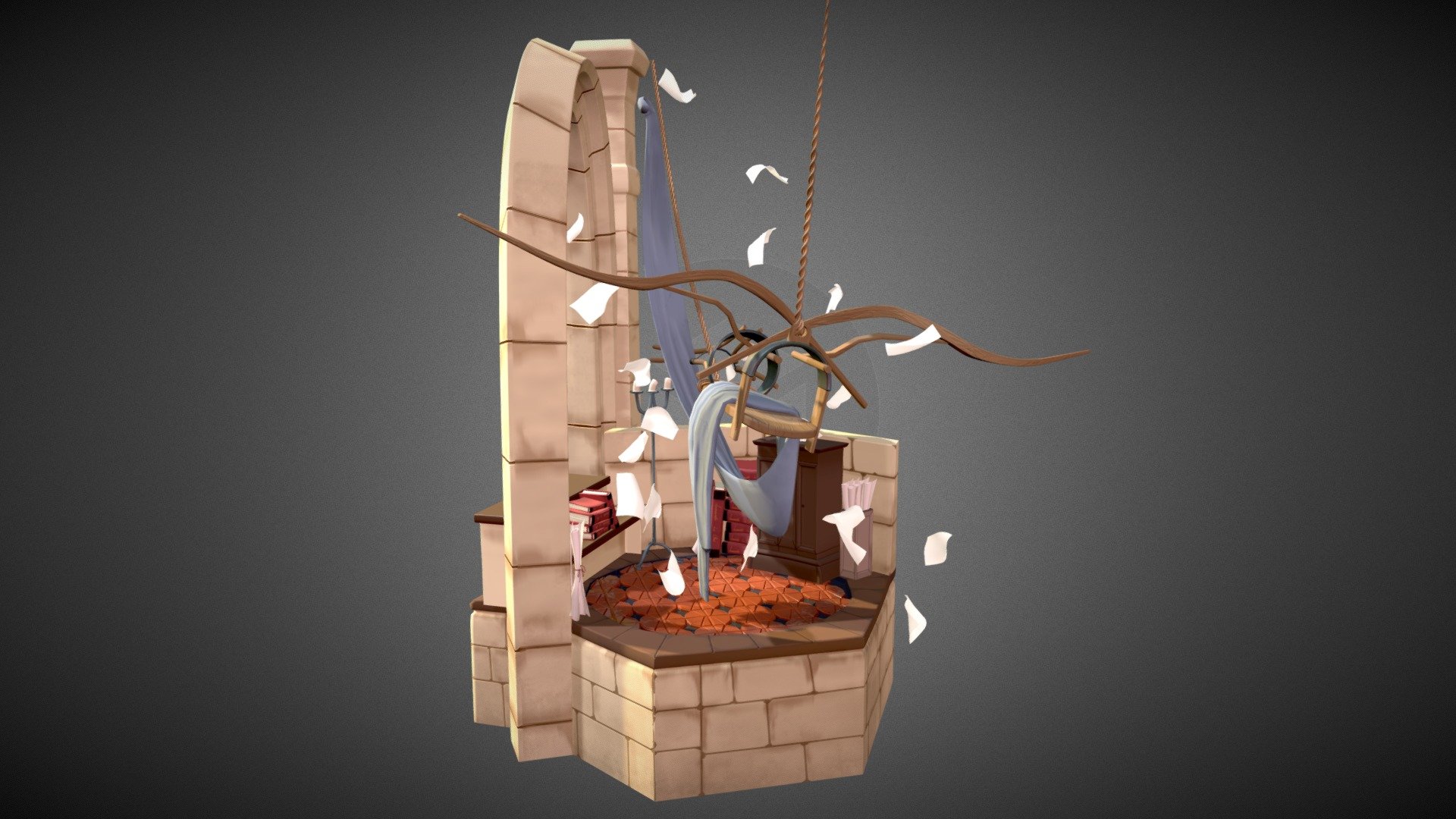 Leonardo da Vincis' Workspace - 3D model by Daria Komlykova (@hooIs3 ...