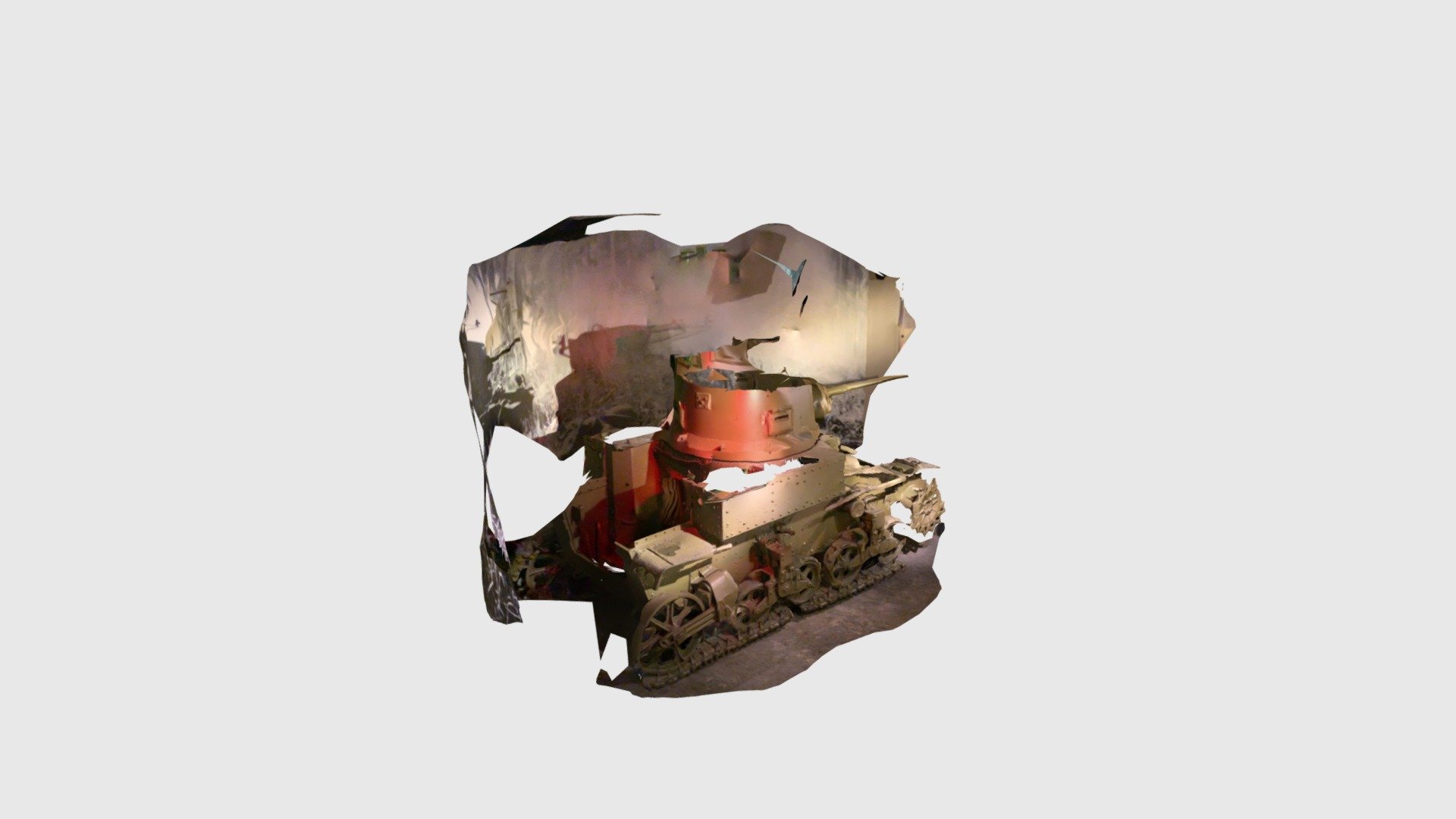 Damaged Stuart Tank - Download Free 3D model by benevolentcarl [cf9c9c0 ...