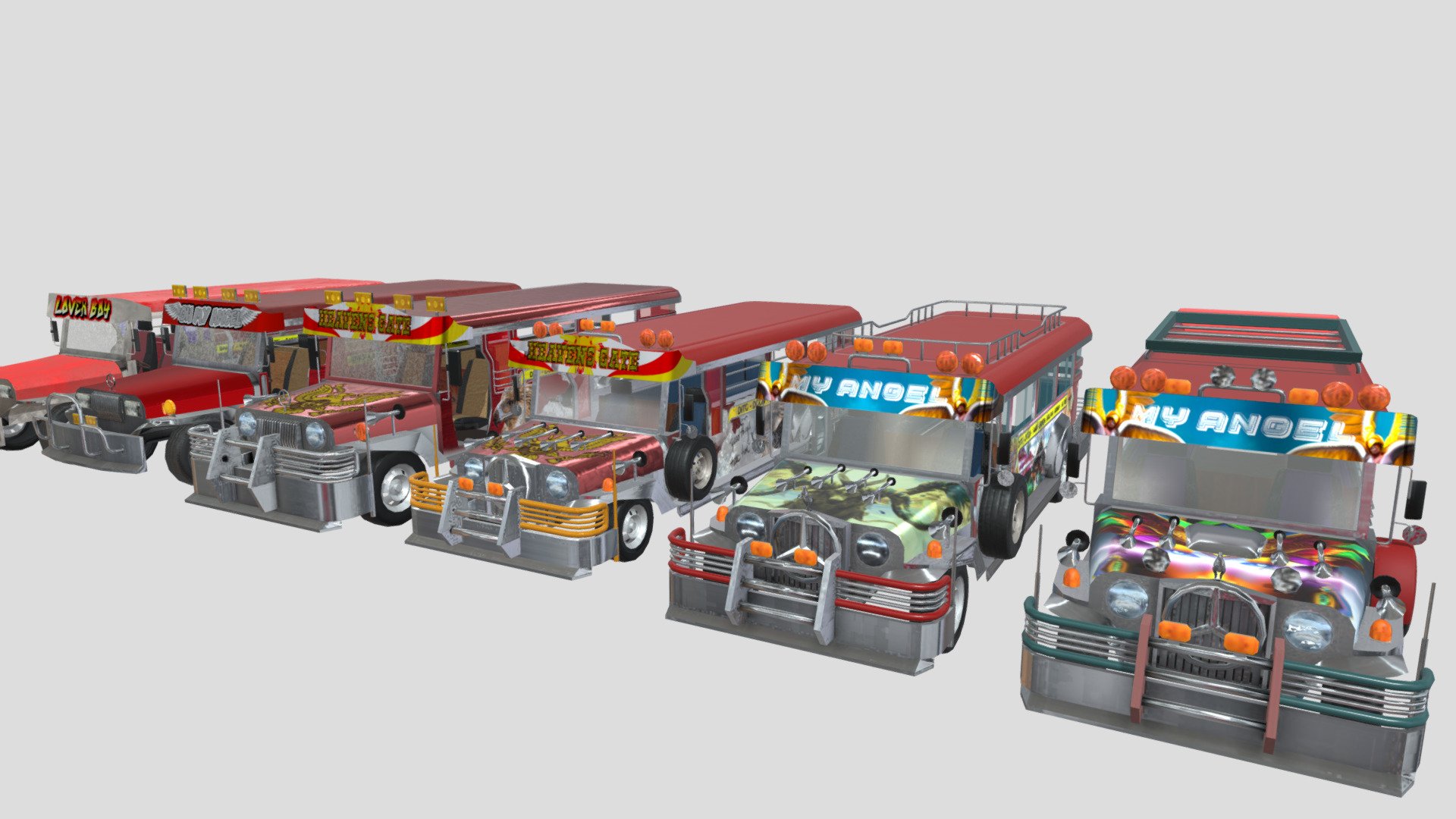 Low Poly Pinoy Jeepneys - Buy Royalty Free 3D model by notajukebox ...