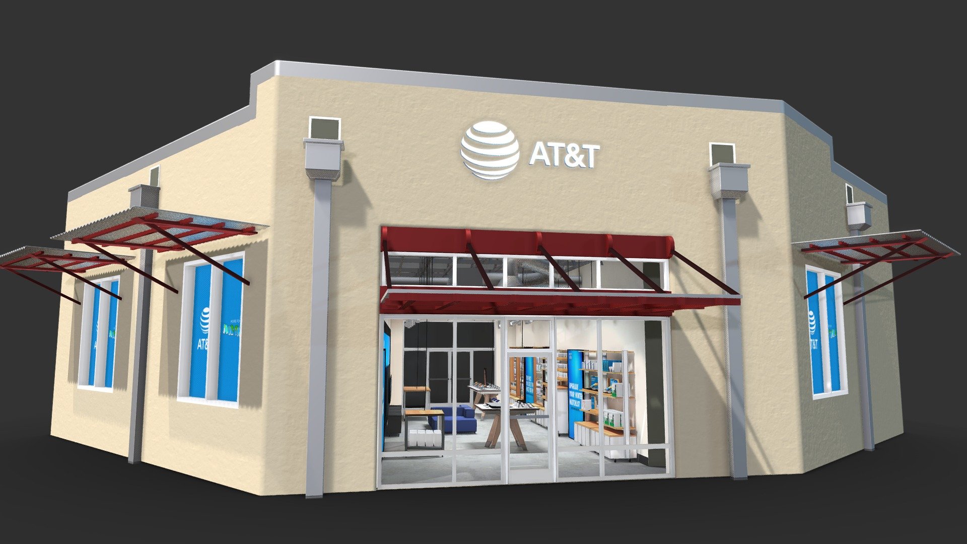 Smartphone Mobile Pop-Up Store - 3D model by Robert Santiago ...