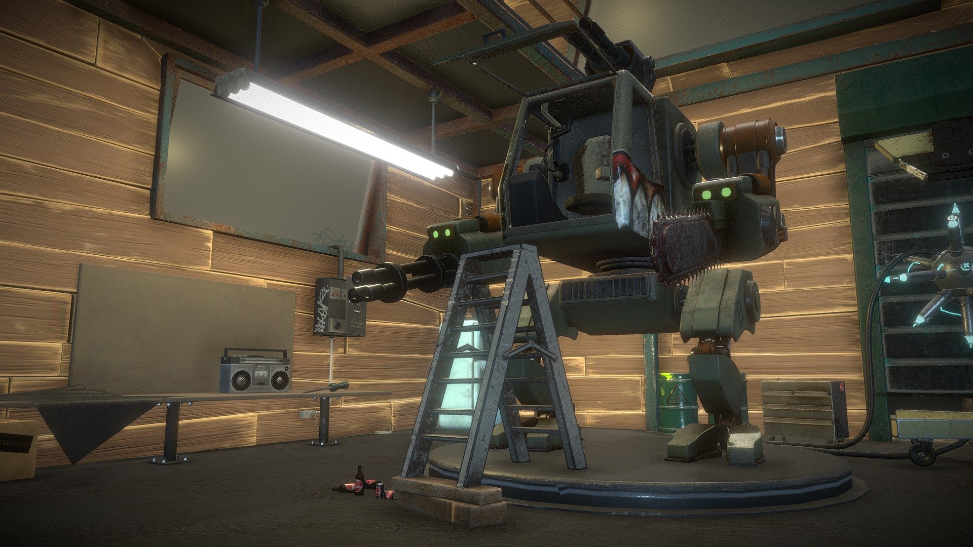 Mecha Man's Work Shop - 3D model by Cody Williams (@Dves-Codez ...