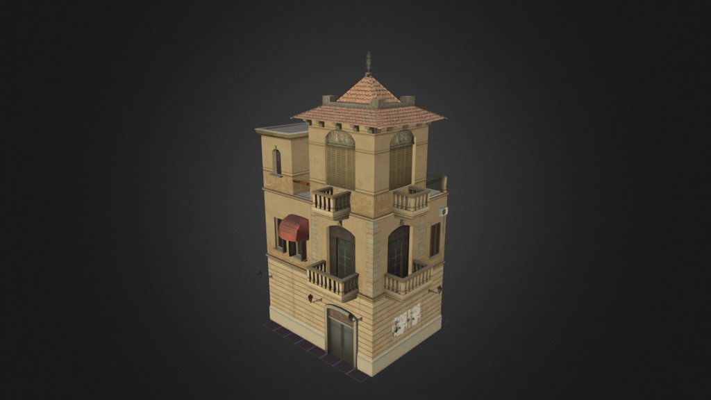 Small Hotel - 3D model by Allan De Paepe (@AllanDePaepe) [cfaed37 ...