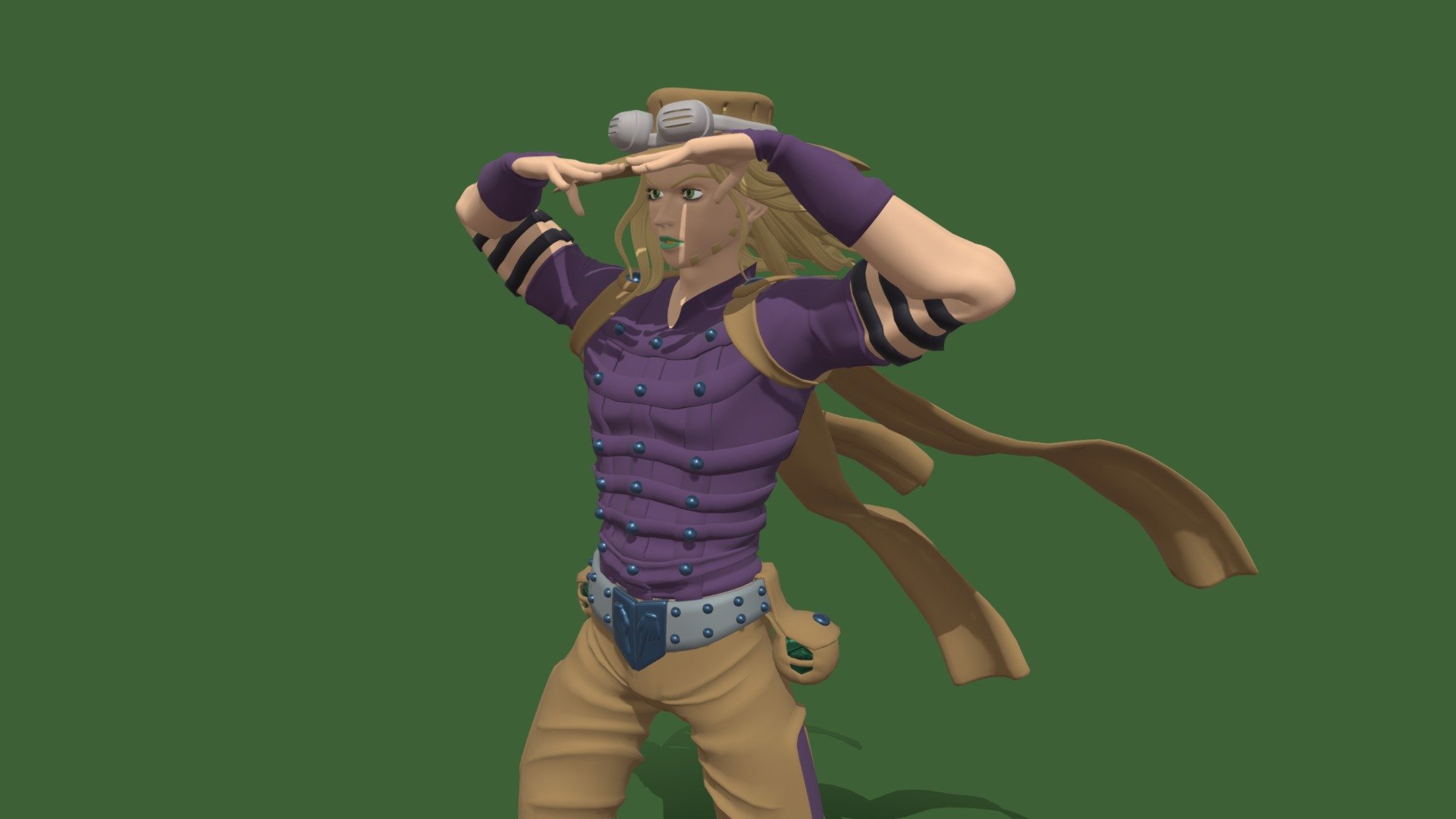 Gyro Zeppeli - JoJo fanart - 3D model by Sigmoid Button Assets (@sigmoidbutton) [cfb29a6 ...