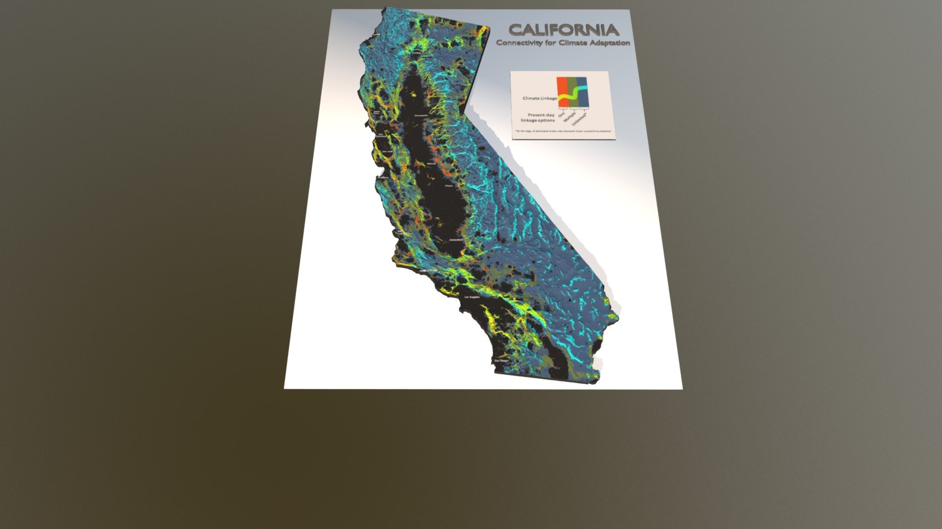 California Connectivity for Climate Adaptation - 3D model by ...