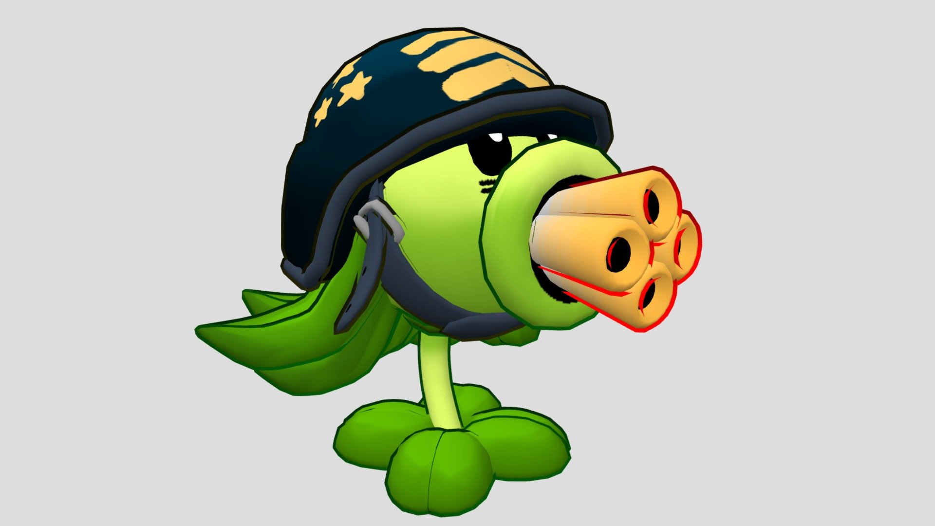 Mega Gattling Pea - Download Free 3D model by DAR 88 (@DAR88) [cfb3e91 ...