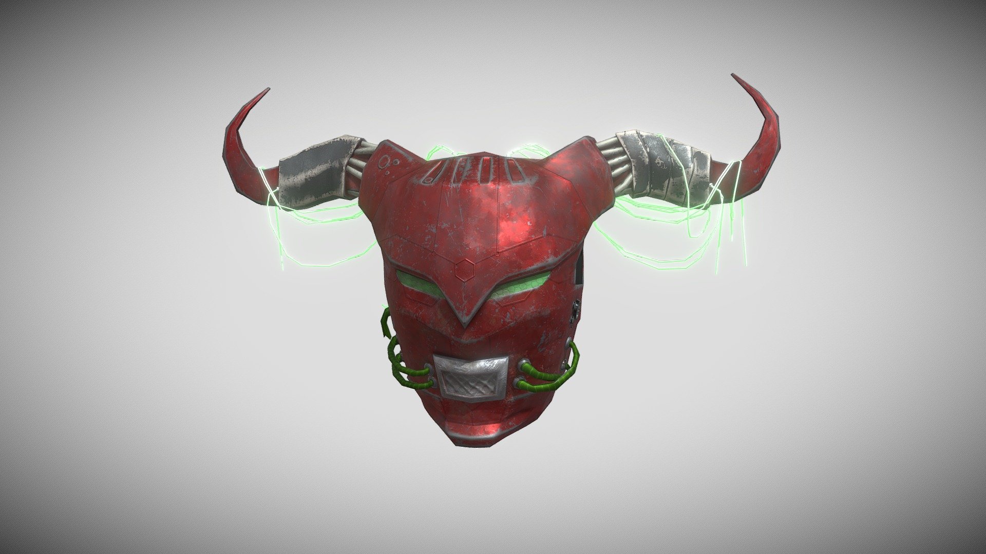 Cyberpunk Themed Viking Mask - 3D model by Cristian_F [cfb9bbf] - Sketchfab