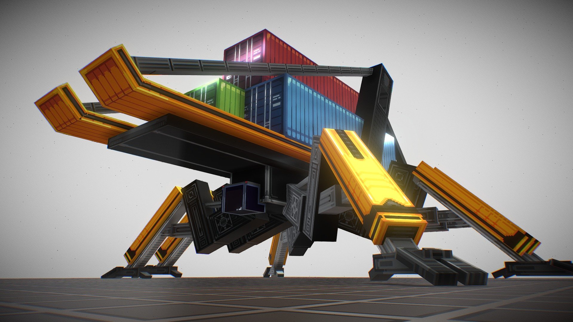 Tetra Crab-Bot mk3 - 3D model by Amanikton [cfbca6a] - Sketchfab