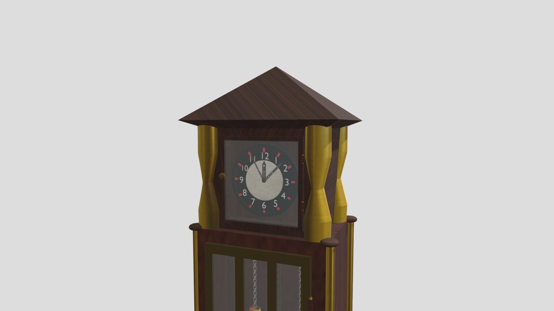 Vintage pendulum clock - Download Free 3D model by Kroko.blend (@jaromir.ternavskiy) [cfbf8b7 ...
